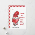 Cute Gnome One Like You Classroom Valentines Day Holiday Card | Zazzle