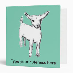 Cute Goat binder | Zazzle
