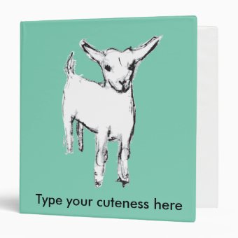 Cute Goat binder | Zazzle