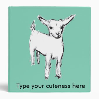 Cute Goat binder | Zazzle