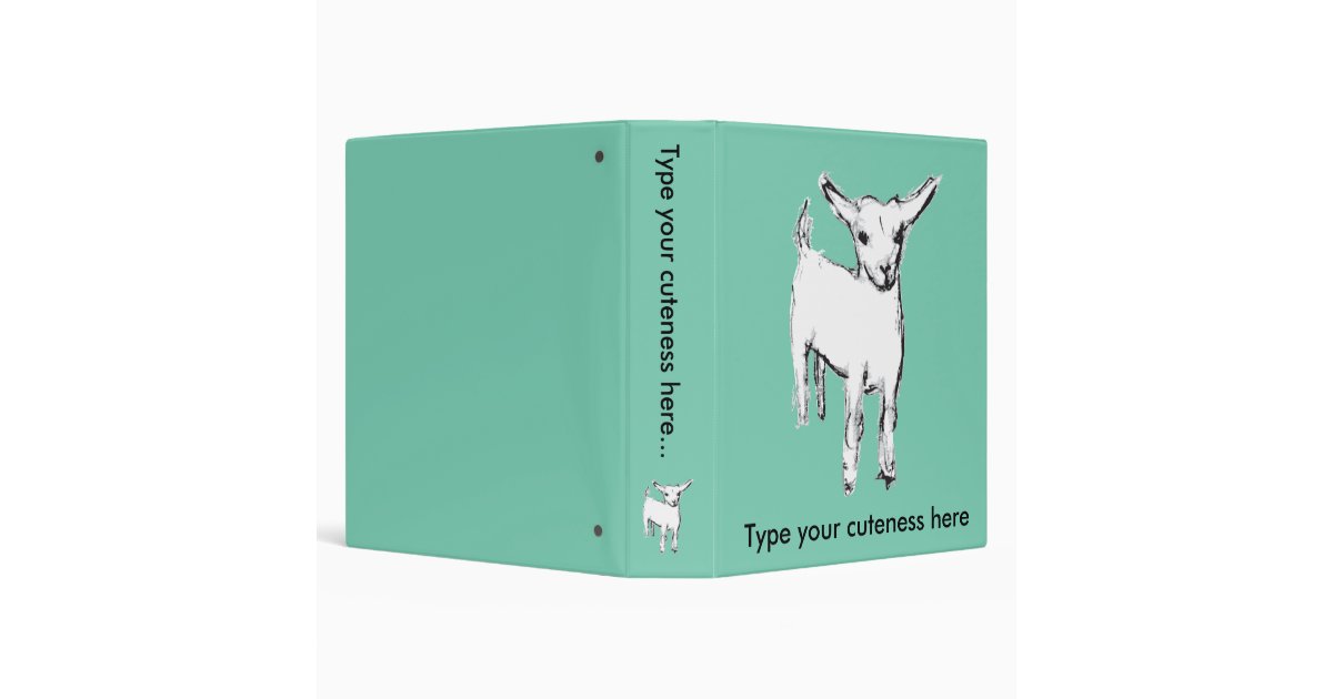 Cute Goat binder | Zazzle