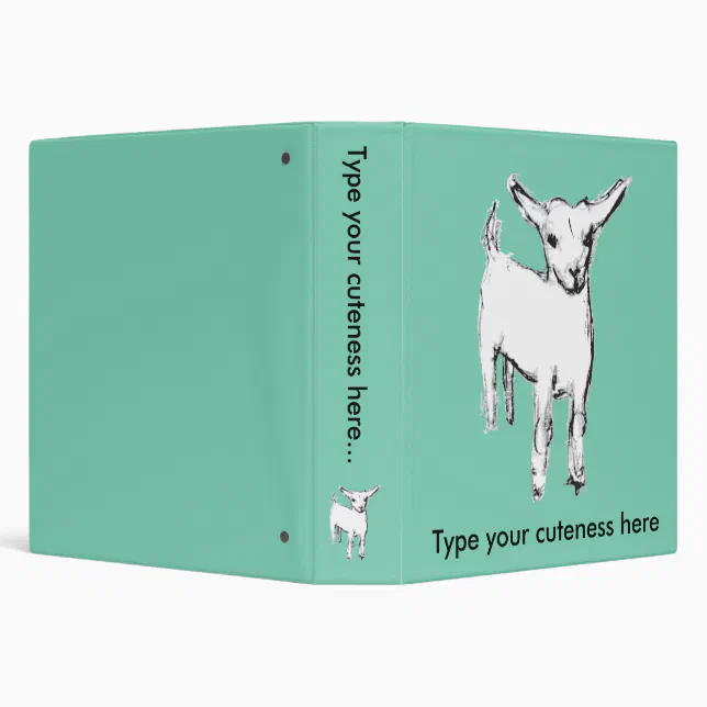 Cute Goat binder | Zazzle