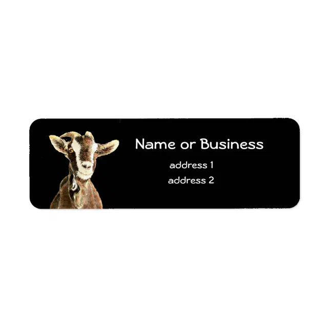 Cute Goat, Farm Animal, Pet Label | Zazzle