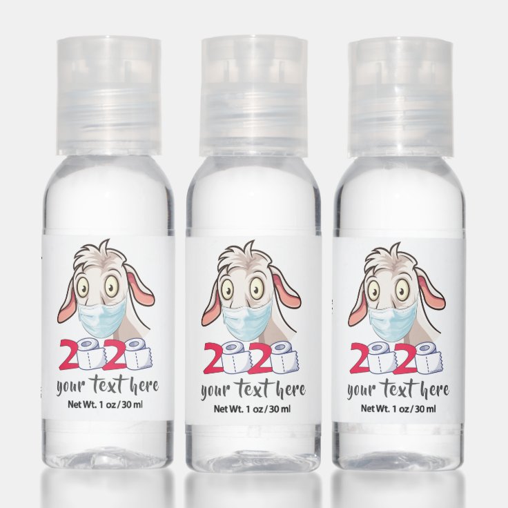 Cute Goat In Mask 2020 Hand Sanitizer | Zazzle
