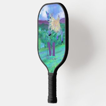 Cute Goat Monogram Pickleball Paddle | Zazzle