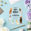 Cute Goats Farm Party Animals Goat Birthday Theme Acrylic Invitations ...