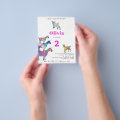 Cute Goats Girls 2nd Birthday Party pink Flyer | Zazzle