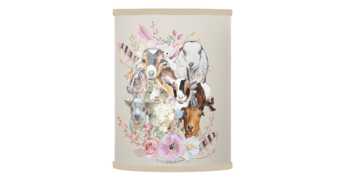 Cute GOATs | Watercolor Goat Portraits GetYerGoat™ Lamp Shade | Zazzle