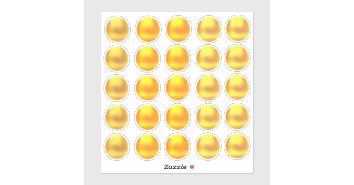 Cute Gold Dot Sticker Set | Zazzle