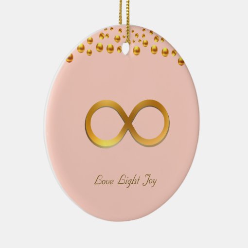 Cute Golden Infinity Symbol Ceramic Ornament | Zazzle