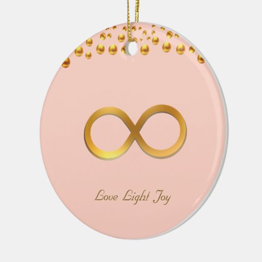 Cute Golden Infinity Symbol Ceramic Ornament | Zazzle