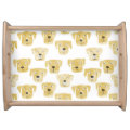 Cute Golden Labrador Retriever Dog Pattern Serving Tray | Zazzle