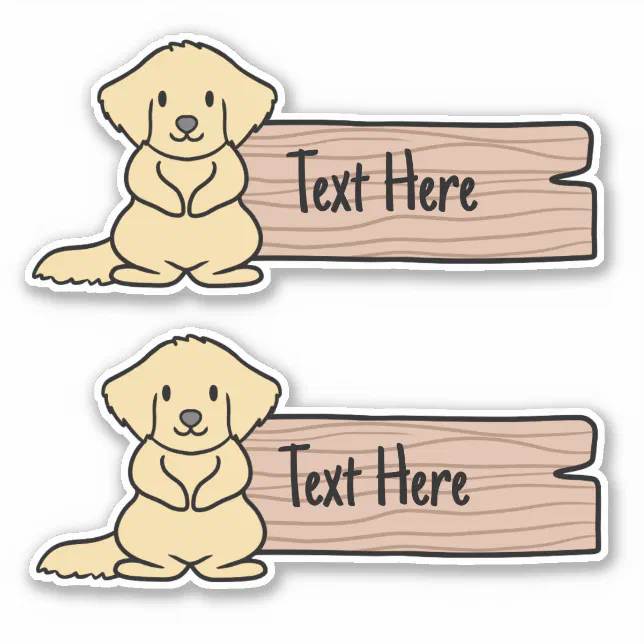 Cute Golden Retriever Label | Zazzle