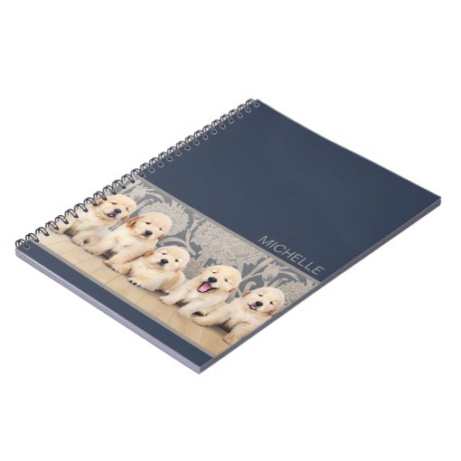 Cute Golden Retriever Puppy Dog Notebook | Zazzle