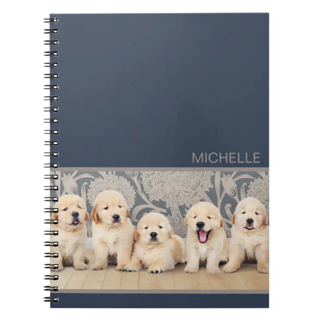 Cute Golden Retriever Puppy Dog Notebook | Zazzle