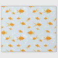 Cute Goldfish Swimming in Water Wrapping Paper | Zazzle