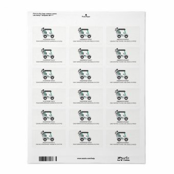 Cute Golf Cart Address Label | Zazzle