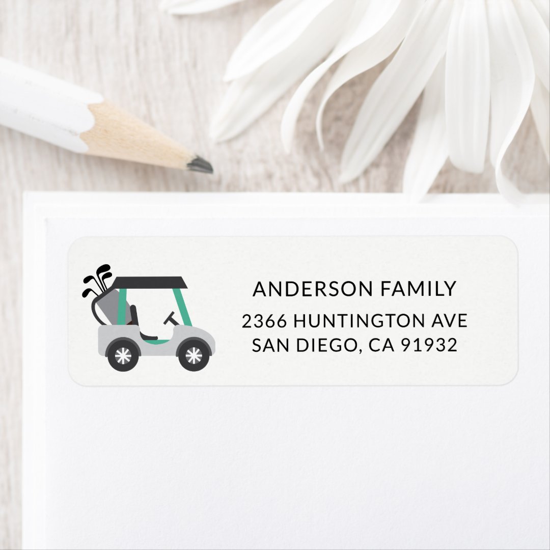 Cute Golf Cart Address Label | Zazzle