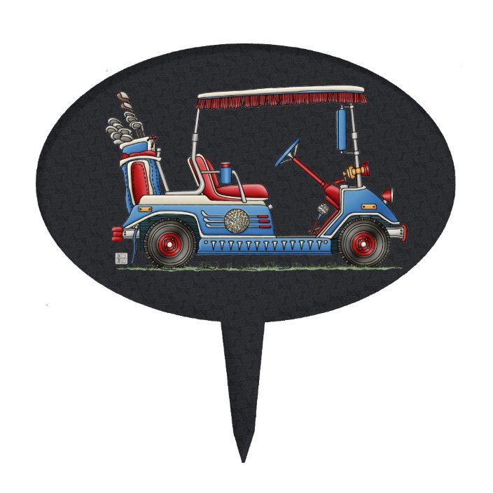 Cute Golf Cart Cake Topper | Zazzle.com