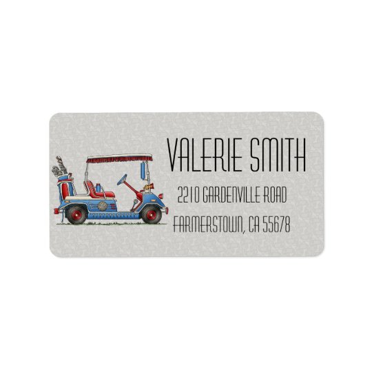 Cute Golf Cart Label | Zazzle.com