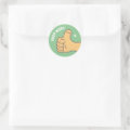 Cute Good Work Thumbs Up Positive Reward Classic Round Sticker | Zazzle