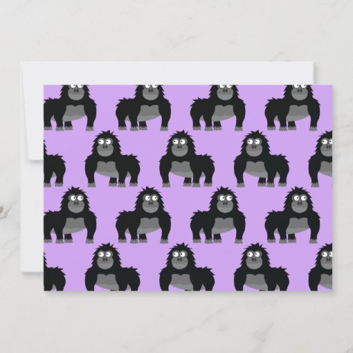 Cute Gorilla Ape Kid 1st Birthday Party Invitation | Zazzle