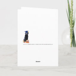 Cute Graduate Dog Graduation Congratulations Card | Zazzle