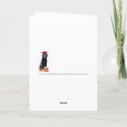 Cute Graduate Puppy Dog Graduation Congratulations Card | Zazzle