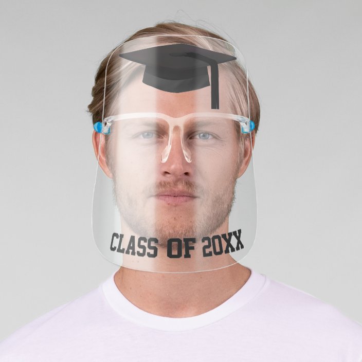 Cute Graduation Cap Class of 2021 Graduate Face Shield | Zazzle.com