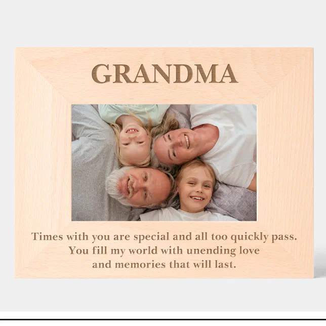 Cute Grandma Quote Custom Wood Picture Frames | Zazzle
