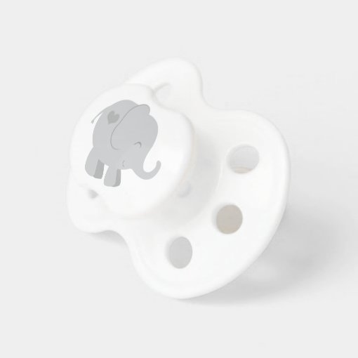 Cute Gray and Blue Baby Elephant Pacifier | Zazzle