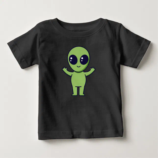 “Cute Green Alien Baby T-Shirt | Zazzle