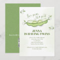 Cute Green Baby Twins Two Peas in a Pod | QR Code Invitation | Zazzle