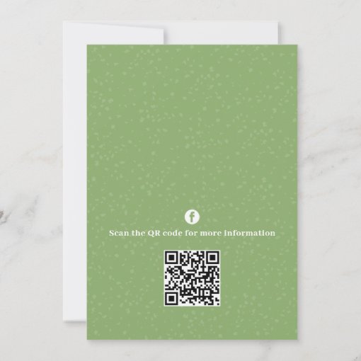 Cute Green Baby Twins Two Peas in a Pod | QR Code Invitation | Zazzle