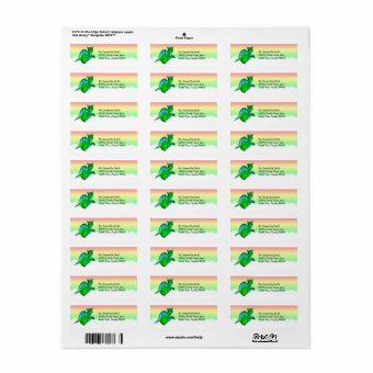 Cute Green Dragon Return Address Label | Zazzle