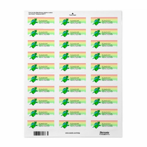 Cute Green Dragon Return Address Label | Zazzle