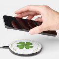 Cute Green Family Four Leaf Clover Cartoon Simple Wireless Charger | Zazzle