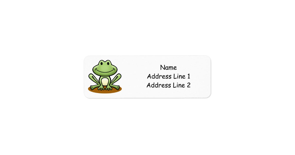 Cute Green Frog Label | Zazzle