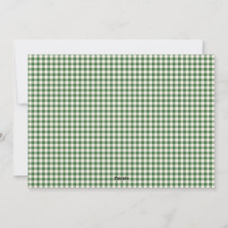 Cute Green Gingham Plaid Custom Photo Christmas Holiday Card | Zazzle