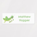 Cute green happy grasshopper cartoon personalized labels | Zazzle