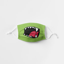 Cute Green Monster Mouth Kids' Cloth Face Mask | Zazzle