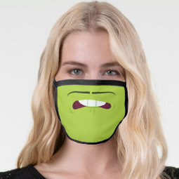 Cute Green Monster Mustache Cartoon Baby Children Face Mask | Zazzle