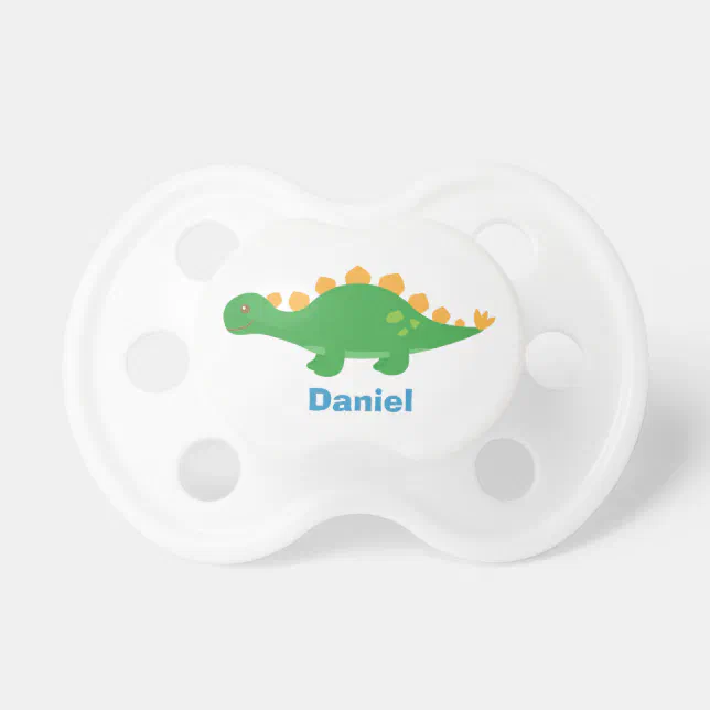Cute Green Stegosaurus Dinosaur for Babies Pacifier | Zazzle