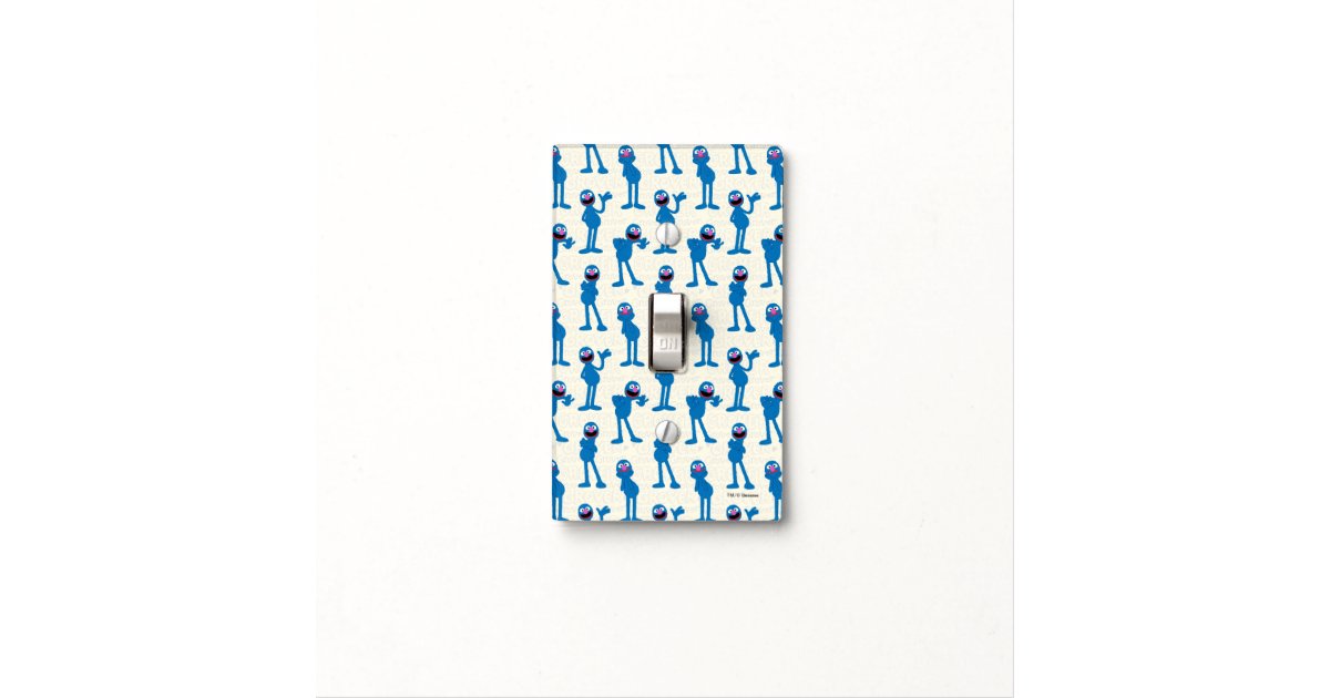 Cute Grover Pattern Light Switch Cover | Zazzle