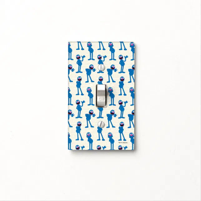 Cute Grover Pattern Light Switch Cover | Zazzle