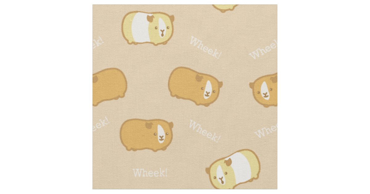 Cute Guinea Pig Fabric | Zazzle