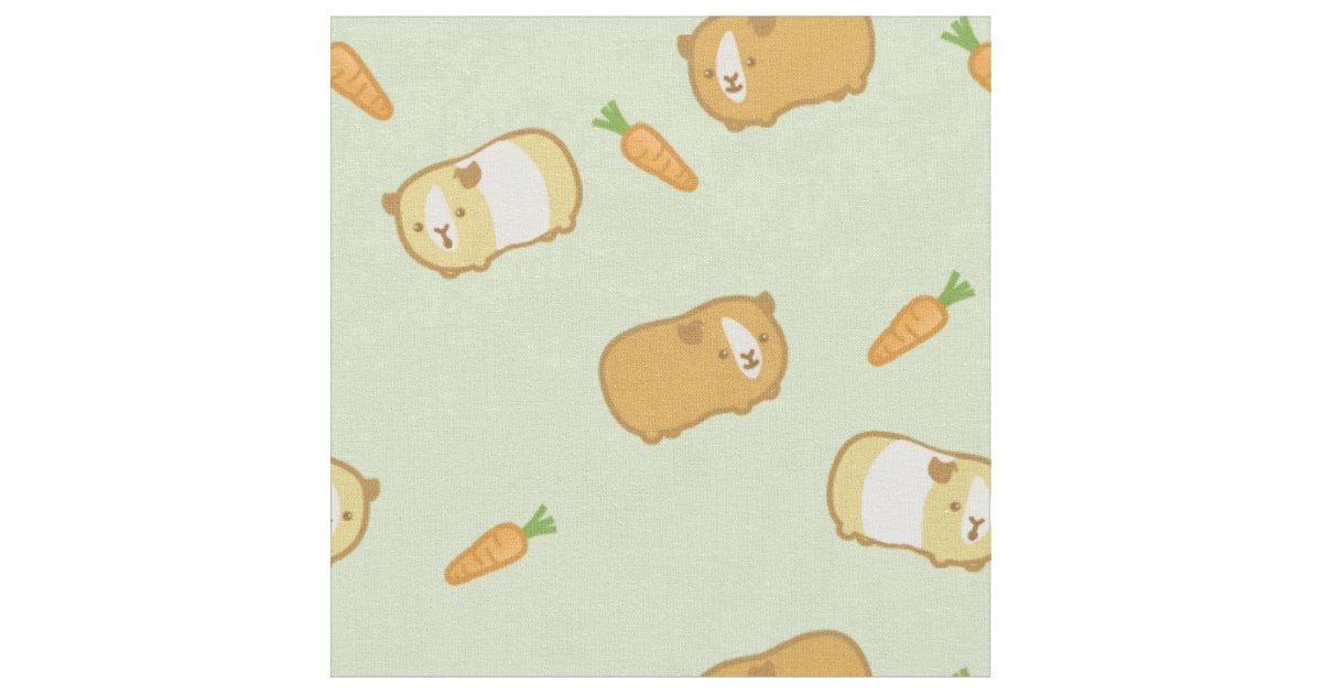 Cute Guinea Pig Fabric | Zazzle