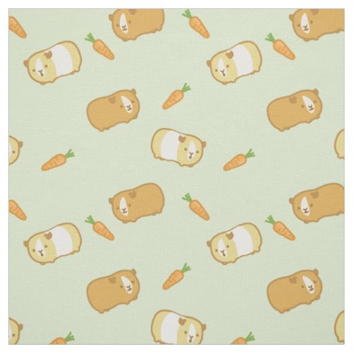 Cute Guinea Pig Fabric | Zazzle