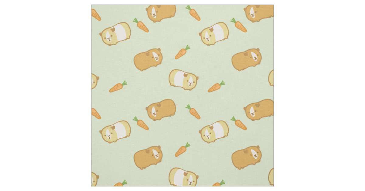 Cute Guinea Pig Fabric | Zazzle