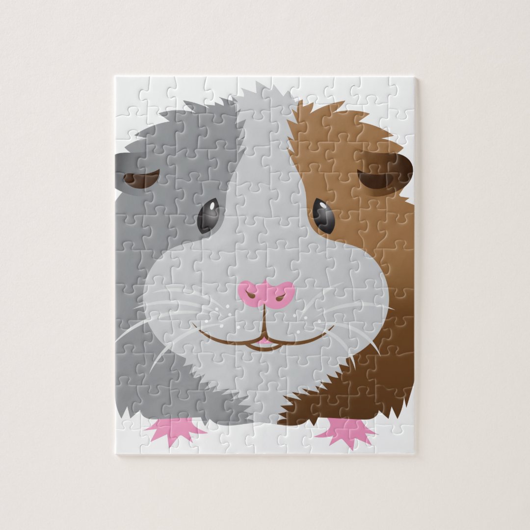cute guinea pig face jigsaw puzzle | Zazzle